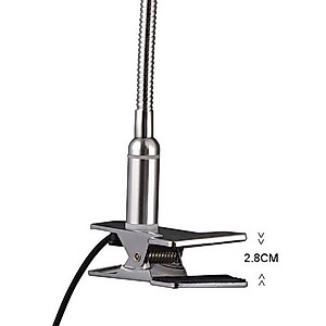 Meanyee Touch Switch Stepless Dimmable Flexible Clip On Desk Lamp/Clip on Lights Dimming Clamp Table Lamp/Clamp on Lights for Reading/Working/Study/Bedside/Bedroom/Book Lights(Warm White3000-3200K)