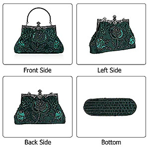 LIFEWISH Wedding Clutch Purses for Women Sequin Purse Beaded Bags