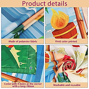 Summer Hawaiian Birthday Backdrop for Hawaiian Luau Party Decorations Hawaiian Aloha Beach Banner for Aloha Luau Birthday Party Supplies Photo Booth Props Banner