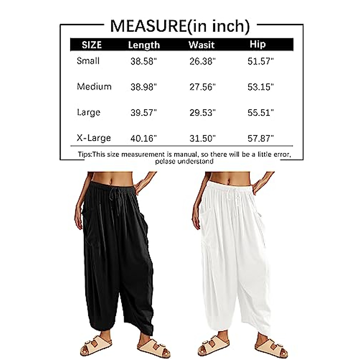 LILLUSORY Women Linen Summer Fall Fashion Outfits Clothes Palazzo Casual Flowy Pants 2023 Wide Leg Trousers Lounge Drawstring Loose Lightweigt Beach Trendy Harem Hippie Pants with Pocket Khaki