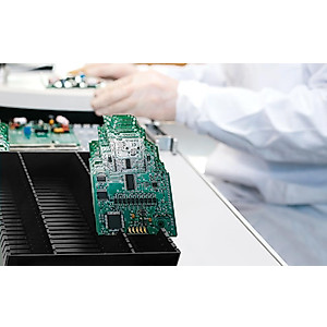 Qwork Antistatic ESD Circulation Rack Shelf, 2 Pack Dual- Ear Antistatic PCB Tray Rack, ESD Shelf Storage Turnover Rack, 47 x 14 x 3.5cm, Black