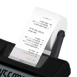 Casio HR-150RCE-WA-EC Printing Desktop Calculator, Black