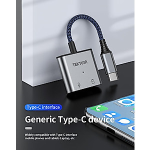 USB-C to 3.5 mm Headphone and Charger Adapter, 2 in 1 USB-C to Aux Audio Jack with PD 60W Fast Charging, Compatible with iPad Pro, iPad Air, Android Phones and Tablets by TEKTURN