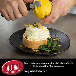 TableCraft 11517 Lunara Collection Serving Plate, 7" x 6" x .875", Melamine, Brown, 12 Each per case