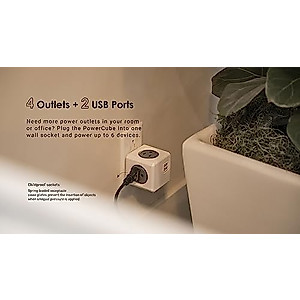 4-Outlet Surge Protector Dual USB