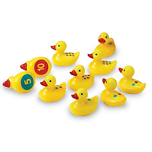 Learning Resources Number Fun Ducks - 10 Pieces, Ages 18+ months Toddler Learning Toys, Preschool Toys, Toddler Bath Toys, Baby Bath Toys