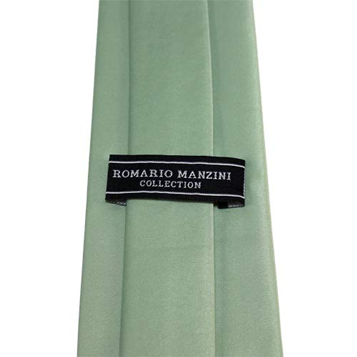 Romario Manzini Solid Light Sage Green Color Standard Men's Necktie