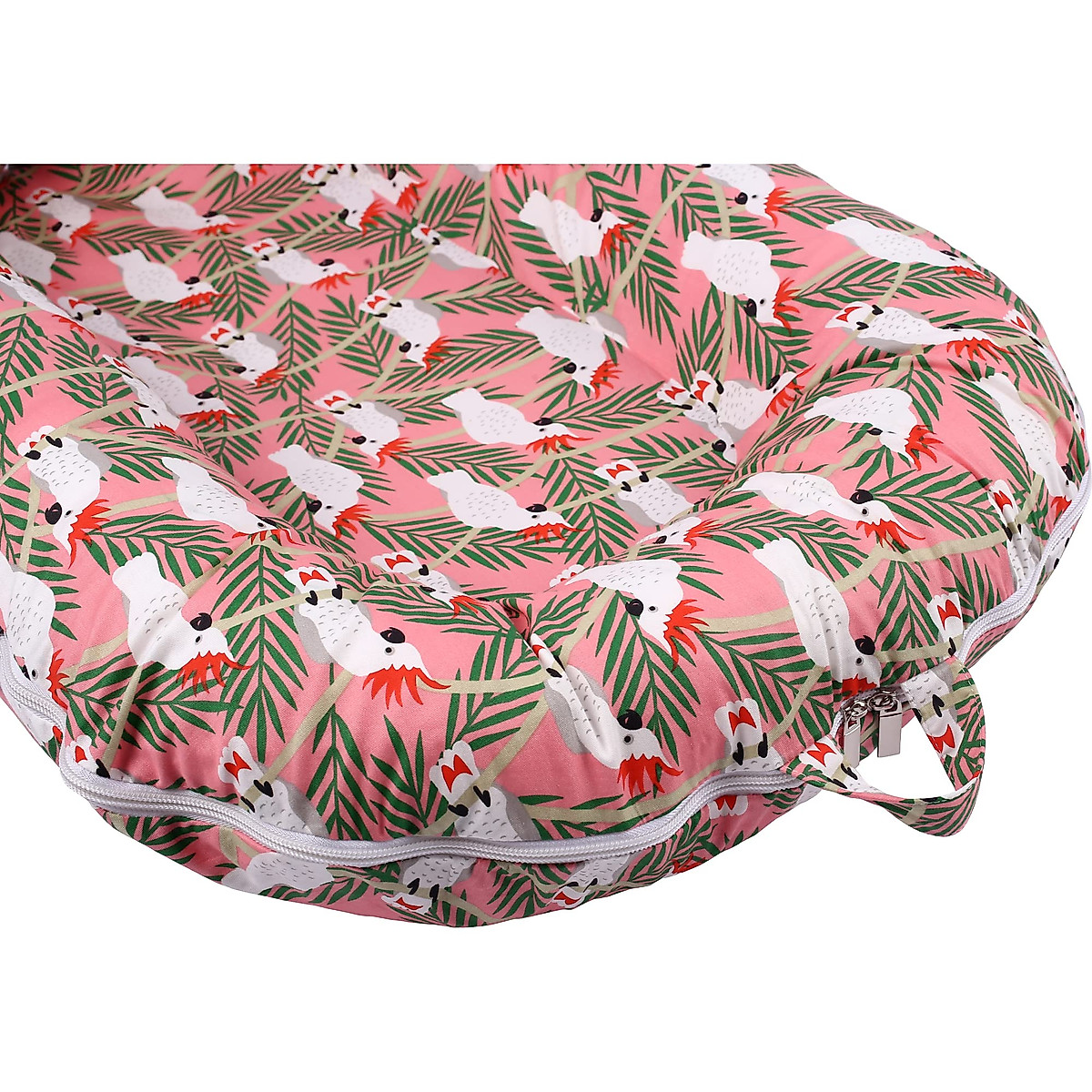 IBraFashion Newborn Lounger Cover - Dock a tot Covers Only for DockATot Deluxe Plus + | 100% Cotton Infant Baby Nest Replacement Extra Cover Only Hypoallergenic (Parrot and Palma)