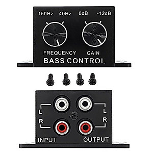 Nobsound Auto Car Amplifier Audio Subwoofer Bass Control Knob Sub Gain Equalizer Regulator Frequency Controller RCA Line Level Adjust