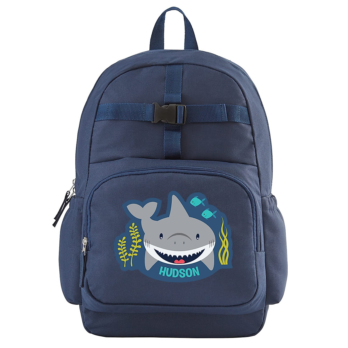 Let's Make Memories Navy Graphic Backpack - Personalized Back to School - Shark
