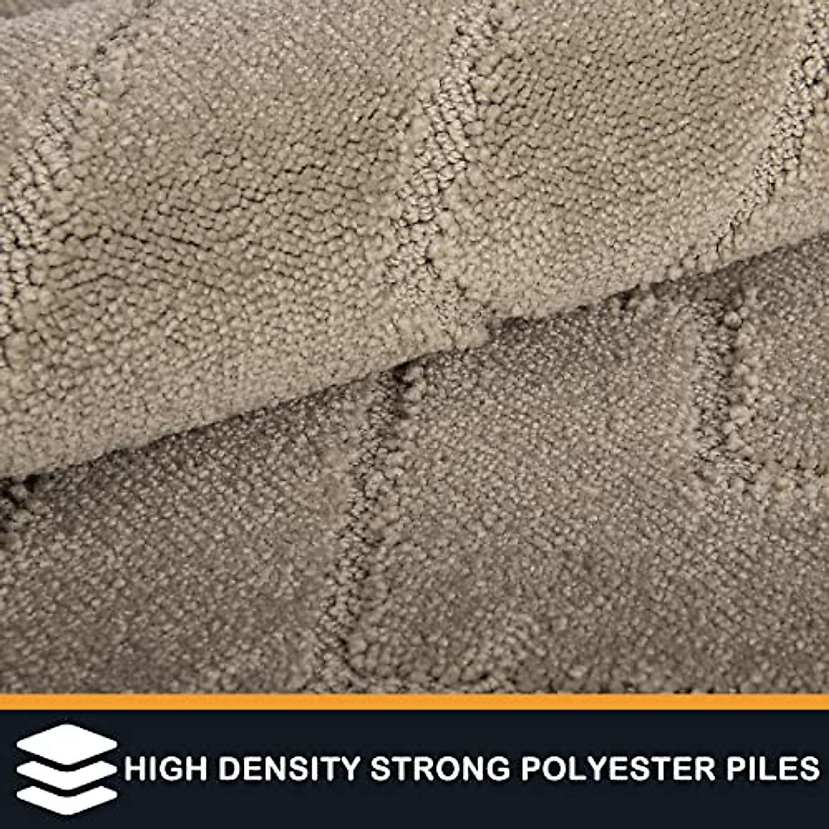 PURRUGS Dirt Trapper Door Mat 24" x 35.5", Non-Slip Machine Washable Entry Rug, Shoe Scraper, Dog Door Mat, Super Absorbent Welcome Mat for Front & Back Door, Muddy Wet Shoes & Paws, Taupe