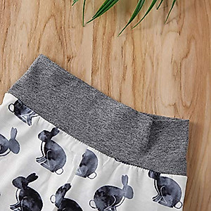 Newborn Baby Girls Boys Easter Outfits My 1st Easter Romper + Bunny Pants + Rabbit Ears Hat (Grey, 0-3 M)