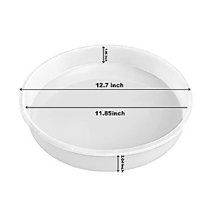 RESINWORLD 12'X2'' Deep Large Round Tray Mold, Tray Board Table Clock Silicone Molds for Resin Casting, Floral Flower Preservation Bouquet Resin Mold
