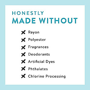 The Honest Company Organic Cotton Pads | Super | Hypoallergenic Pads with Wings | Ultra-Soft and Ultra-Thin | PH Compatible | Breathable | Plant-Based with Organic Cotton | 10 Count