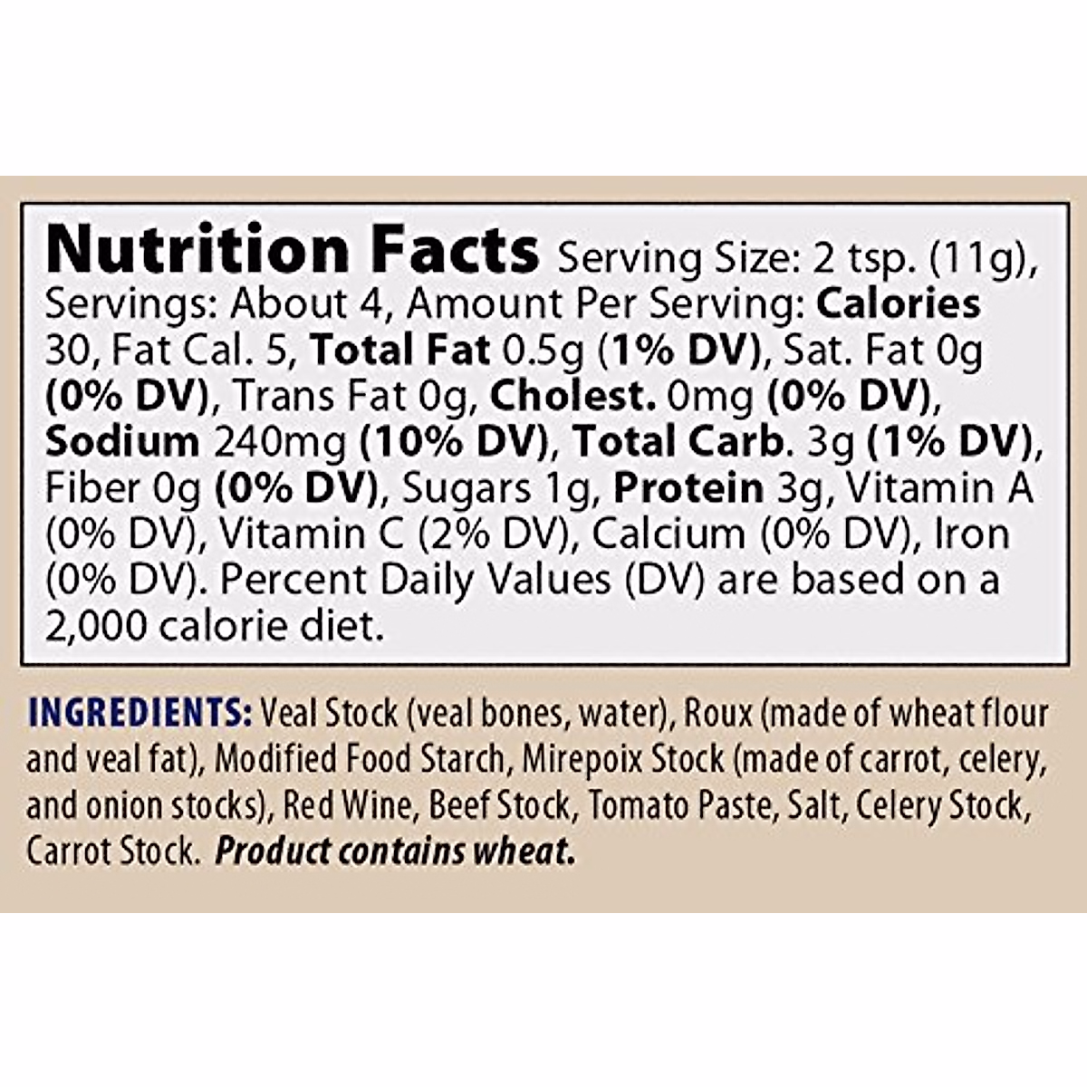 More Than Gourmet Classic French Demi Glace, Veal, 1.5 Oz