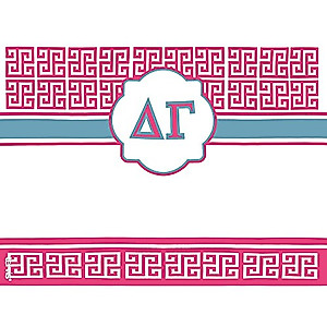 Tervis Sorority - Delta Gamma Geometric Tumbler with Wrap and Fuchsia Lid 24oz, Clear