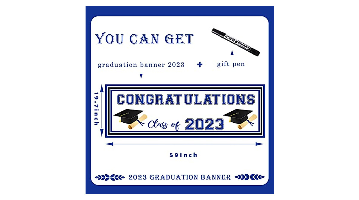 Personalized Graduation Banner 2023 - Photo Backdrop & Yard Sign