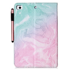 FANCITY iPad Mini 5 Case, Card Slot iPad Mini 4 Mini 2 Mini 3 PU Leather Case Smart Auto Wake Sleep Protective Cover with Kickstand Pen Holder for iPad Mini 2 3 4 5, Green Pink