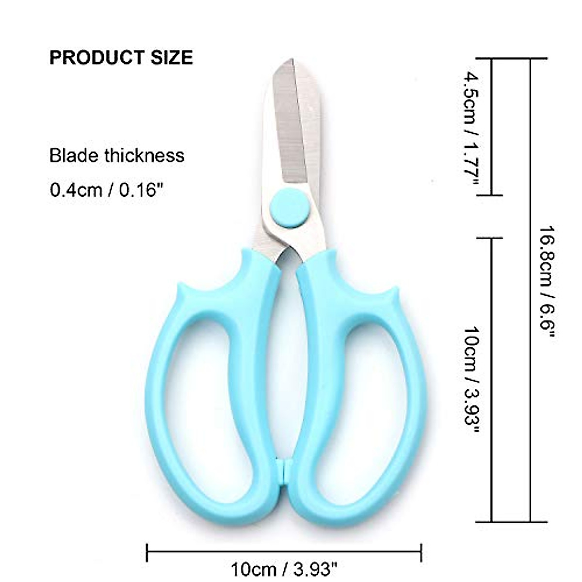 Jasni Garden Pruning Shears Scissors with Comfort Grip Handle, Premium Steel Professional Floral Scissors, Perfect for Arranging Flowers, Pruning, Trimming Plants, Gardening Tool (Blue)