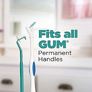 GUM Proxabrush Go-Betweens Interdental Brush Refills, Wide, 8 Count (Pack of 6)