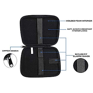 Ramtech Radar Laser Detector Hard Travel Universal Carrying Case, Compatible with Escort Solo S2 S3 S4 5, RD-5110, Beltronics, Cobra, Radenso, Rocky Mountain, Uniden, Whistler, WLZline - CCRD