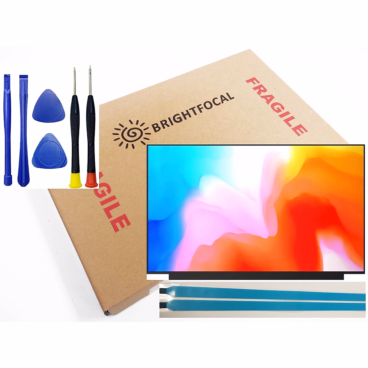 BRIGHTFOCAL New Screen Replacement for Acer Aspire 5 A515-54-51DJ 51D1 15.6 Non-Touch FHD Full-HD 1080p IPS Slim Matte LCD LED Display with Tape and Tool