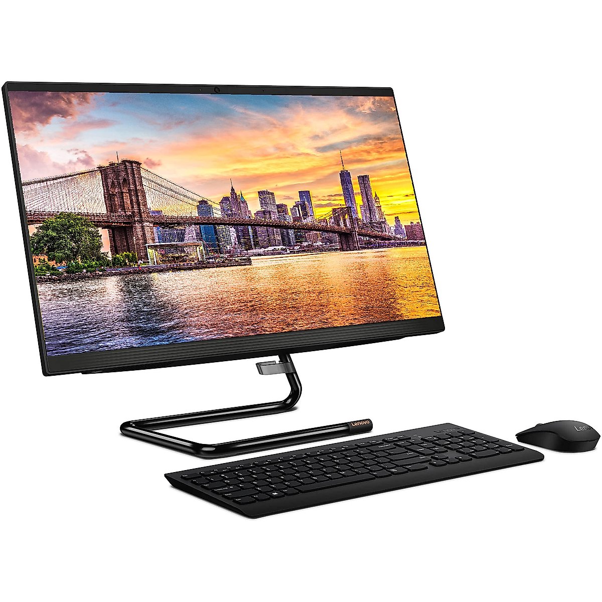 Lenovo IdeaCentre A340-24ICK 23.8in All-in-One Touchscreen PC Bundle with FHD 1920 x 1080, Core i5-9400T, 8GB DDR4, 512GB SSD, Keyboard, Mouse, Gel Mousepad, Windows 10 Home