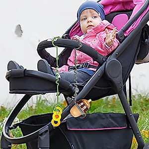 Toy Straps for Baby,RTMOK 4pcs Silicone Setpacifier Clip,Applies to Car Seat Toy,Teether Toy,High Chair,Stroller Accessories,Baby Toy Clips,Cribs,Rocking Chair,Silicone Pacifier Clip