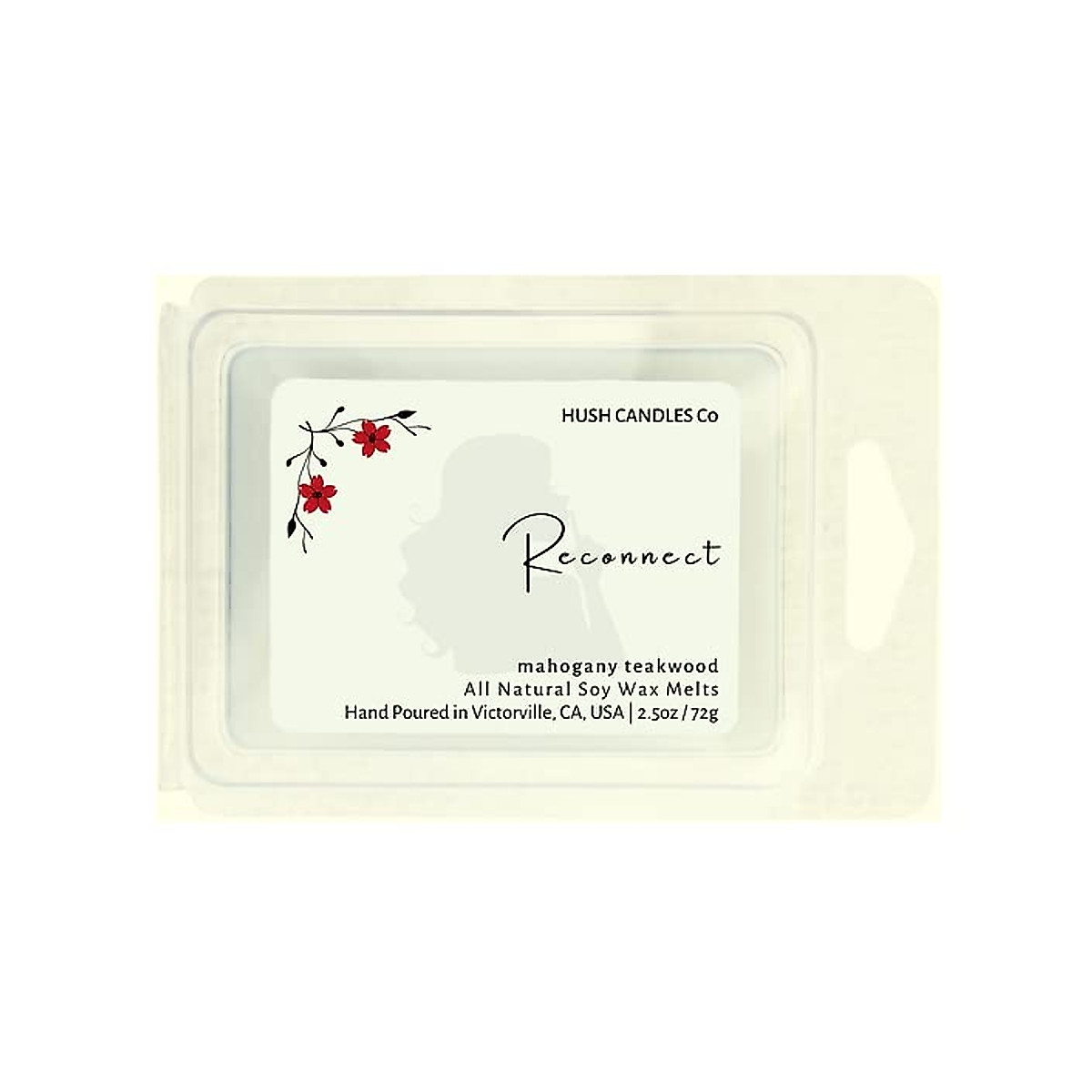 MAHOGANY & TEAKWOOD SOY WAX MELTS, Highly Scented All Natural Soy Wax Melts, Handmade in the USA By Hush Candles | 2.5oz