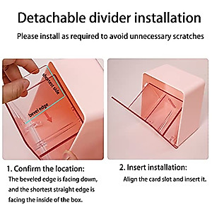 Qtip Holder Canisters Bathroom Cosmetic Makeup Pads Cotton Swabs Storage Organizer Container with 2 Grids, Bathroom Dresser Counter-top Office Desktop Storage Dispenser, Pink