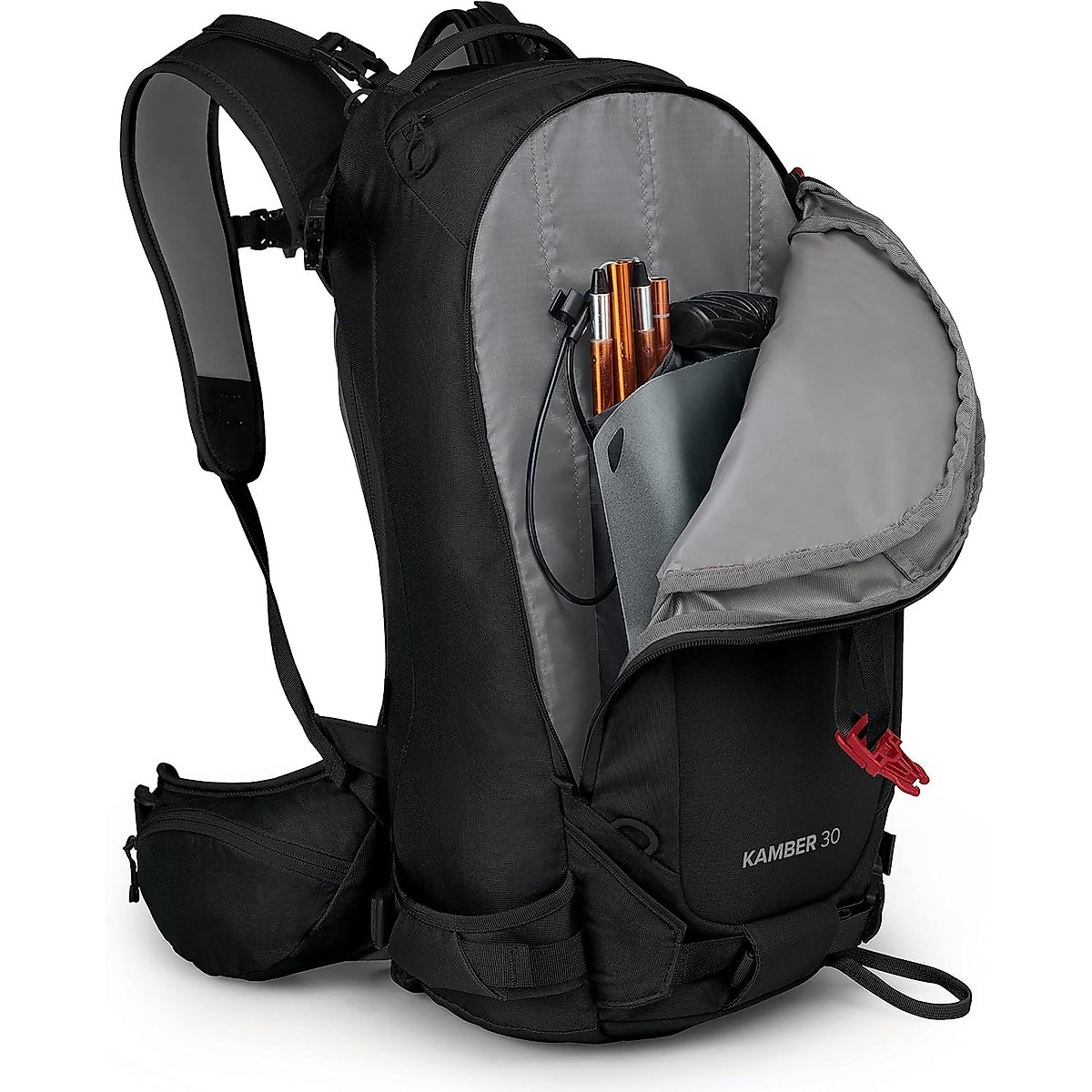 Osprey Kamber 30 Men's Backcountry Ski and Snowboard Backpack, Black