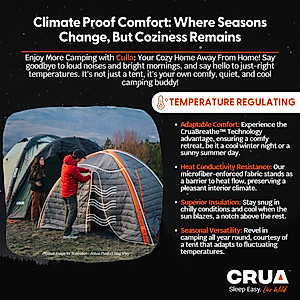 Crua Culla Maxx Temperature Regulating Inner Tent - Keeps You Warm in The Winter and Cool in The Summer - Fits in Most Tents and Camp cots
