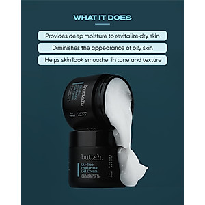 Buttah Skin by Dorion Renaud Oil-Free Hyaluronic Gel Cream 2oz - Daily Moisturizer - Hyaluronic Acid for Deep Hydration - AM & PM Moisturizer - Naturally Based Skin Care - Black-Owned Skincare