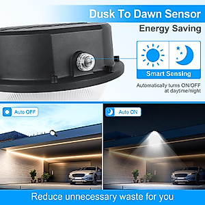 RIGIDON 100W LED Barn Light 10000LM Dusk to Dawn Outdoor Lighting with Photocell Yard Area Lights 6000K Daylight IP66 Waterproof Security Lights AC 85-265V Street Light for Garden, Garage, Yard