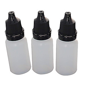 Bettomshin 20Pcs 10ml PE Plastic Dropping Bottles, Thin Mouth Vial of Squeezable Liquid Eye Liquid Dropper, Liquid Sample Seal Storage Bottle with Black Cap