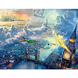 Ceaco - 4 in 1 Multipack - Thomas Kinkade - Disney Dreams Collection - Lion King, Peter Pan, Princess & the Frog, & Jungle Book - (4) 500 Piece Jigsaw Puzzles