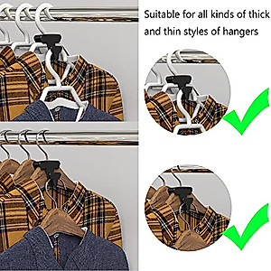 4 * 20PC Space T-Shape Clothes Hanger Connection Cascading Hook Saving Closet Organizers and Storage