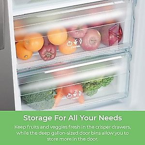 Kenmore 46-51805 Counter-Depth Side Refrigerator/Freezer with Stainless Steel, Water Dispenser, Ice Maker, Quiet and Energy Efficient Inverter Compressor, 36 Inch