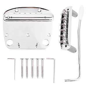 plated Copper-zinc Alloy Tremolo Vibrato Tailpiece Bridge Set for Mustang Guitar Replacement Parts. Mustang Tailpiece Mustang Tremolo Mustang Bridge