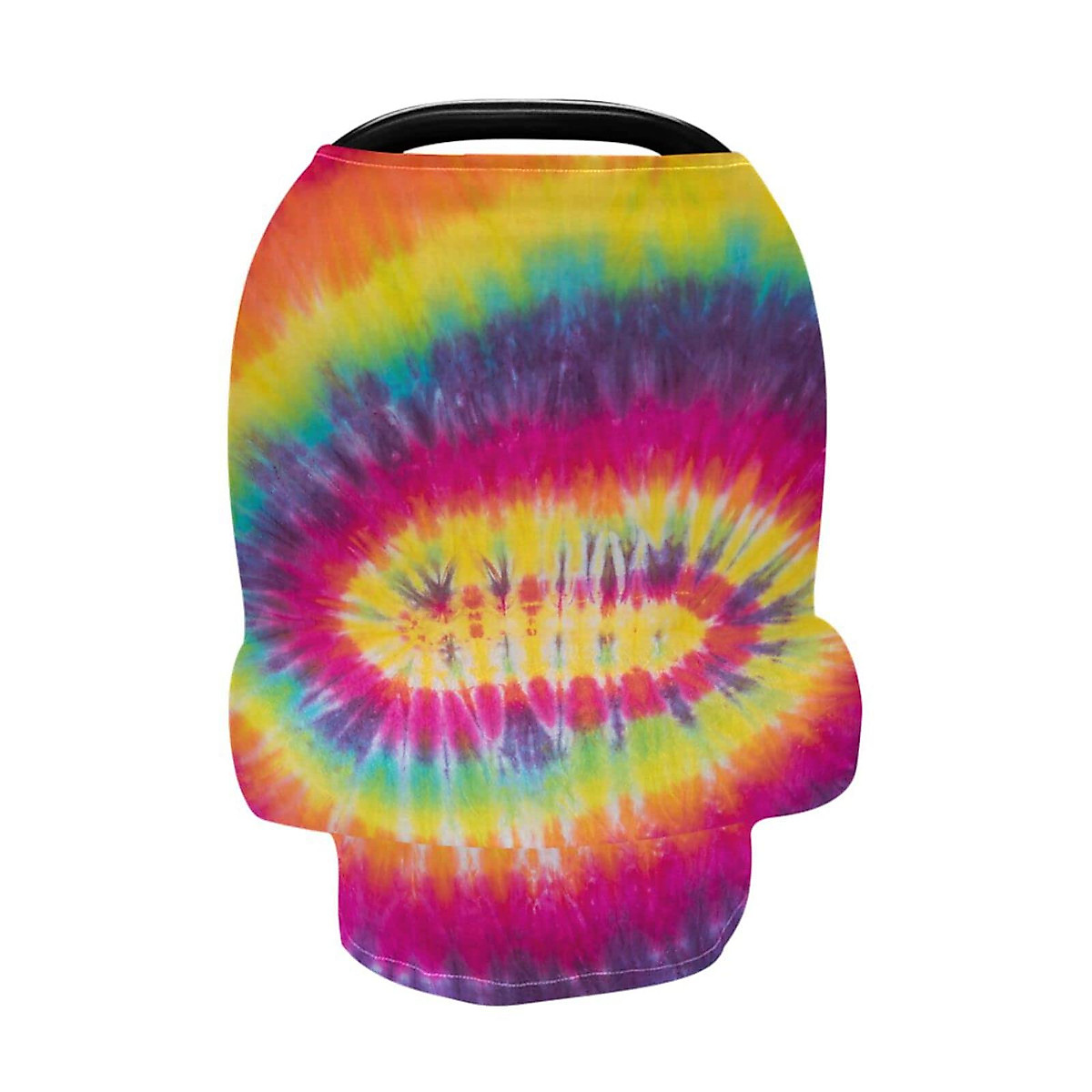 Kigai Rainbow Tie Dye Nursing Cover for Baby Car Seat Covers Breathable Infant Stroller Cover Soft Breastfeeding Scarf