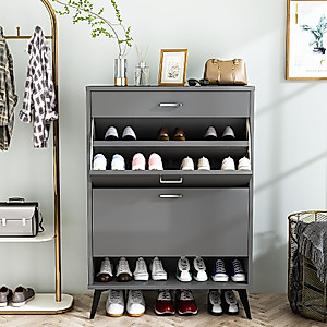 AWQM Shoe Cabinet, Grey