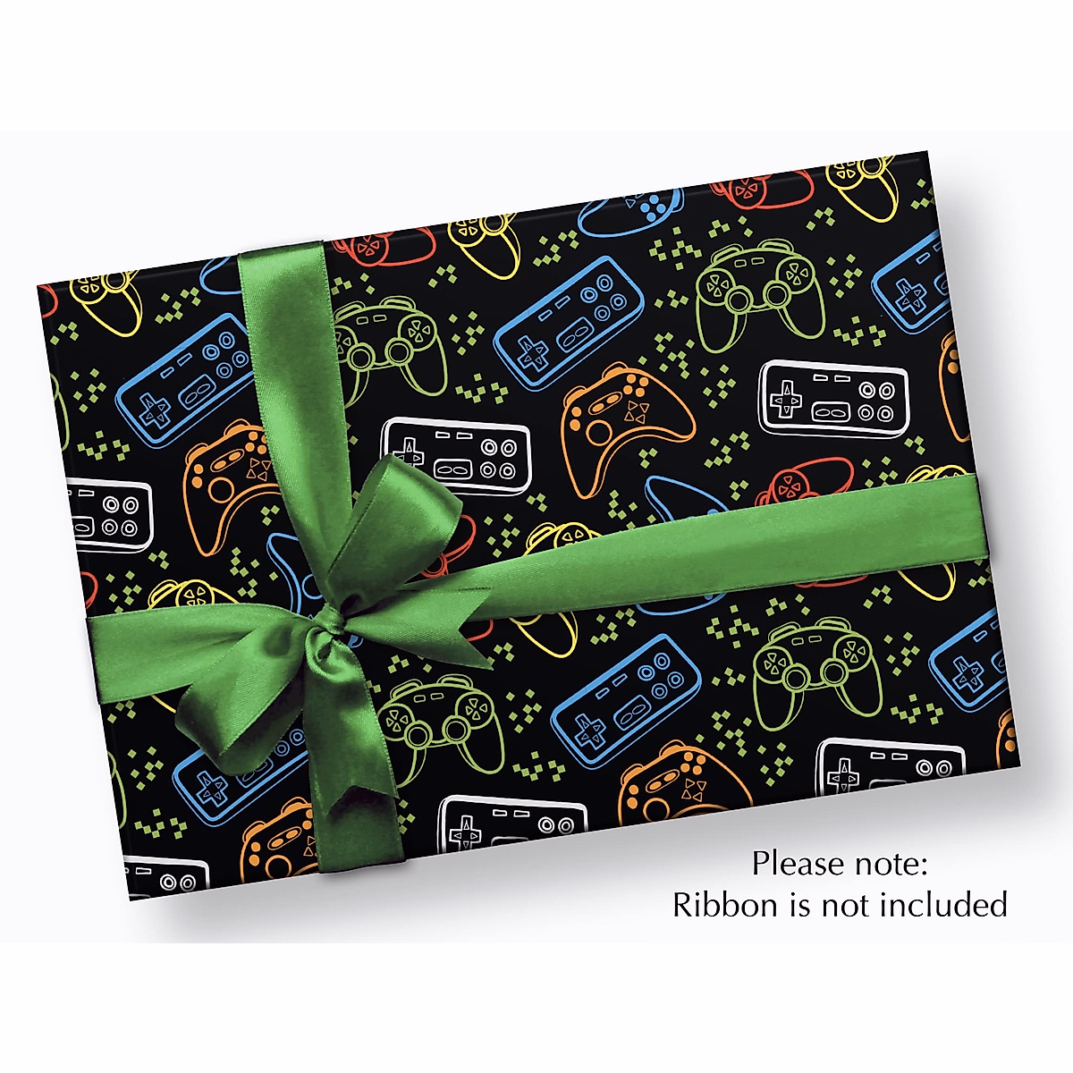 Stesha Party Video Game Gift Wrap Gamer Present Wrapping Paper 30 x 20 Inch (3 Sheets)