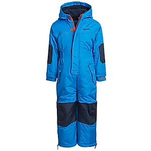 Wippette Boys’ Snowsuit – Waterproof Insulated Fleece Lined Jumpsuit – Winter Pram Snowmobile Ski Suit Coveralls (18M-7), Size 7, Blue