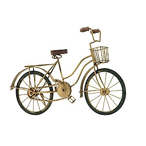 Deco 79 Metal Bike Sculpture, 19" x 5" x 12", Brown