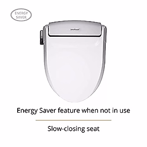 IntelliSeat - Smart Bidet Toilet Seat with Adjustable Water Pressure & Warm Water, Heated Seat & Dryer | Elongated Luxury Electric Bidet Toilet Seat