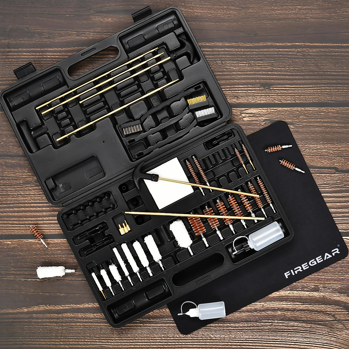 Gun Cleaning Kit Universal Supplies for Hunting Rifle Handgun Shot Gun Cleaning Kit for All Guns with Case