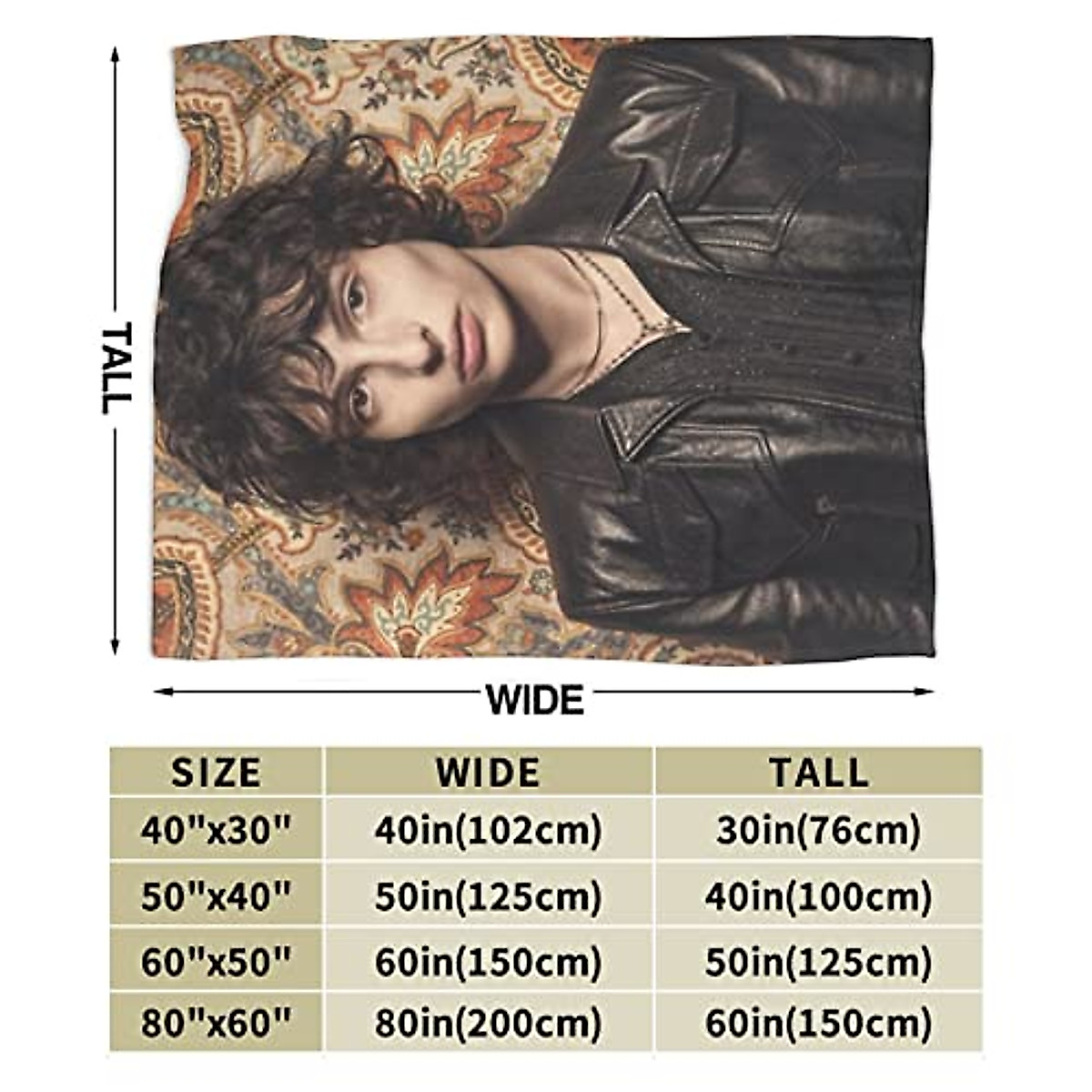Finn Wolfhard Blanket Ultra-Soft Micro Fleece Blanket for Couch Bed Car Warm Throw Blanket Suitable for All Season