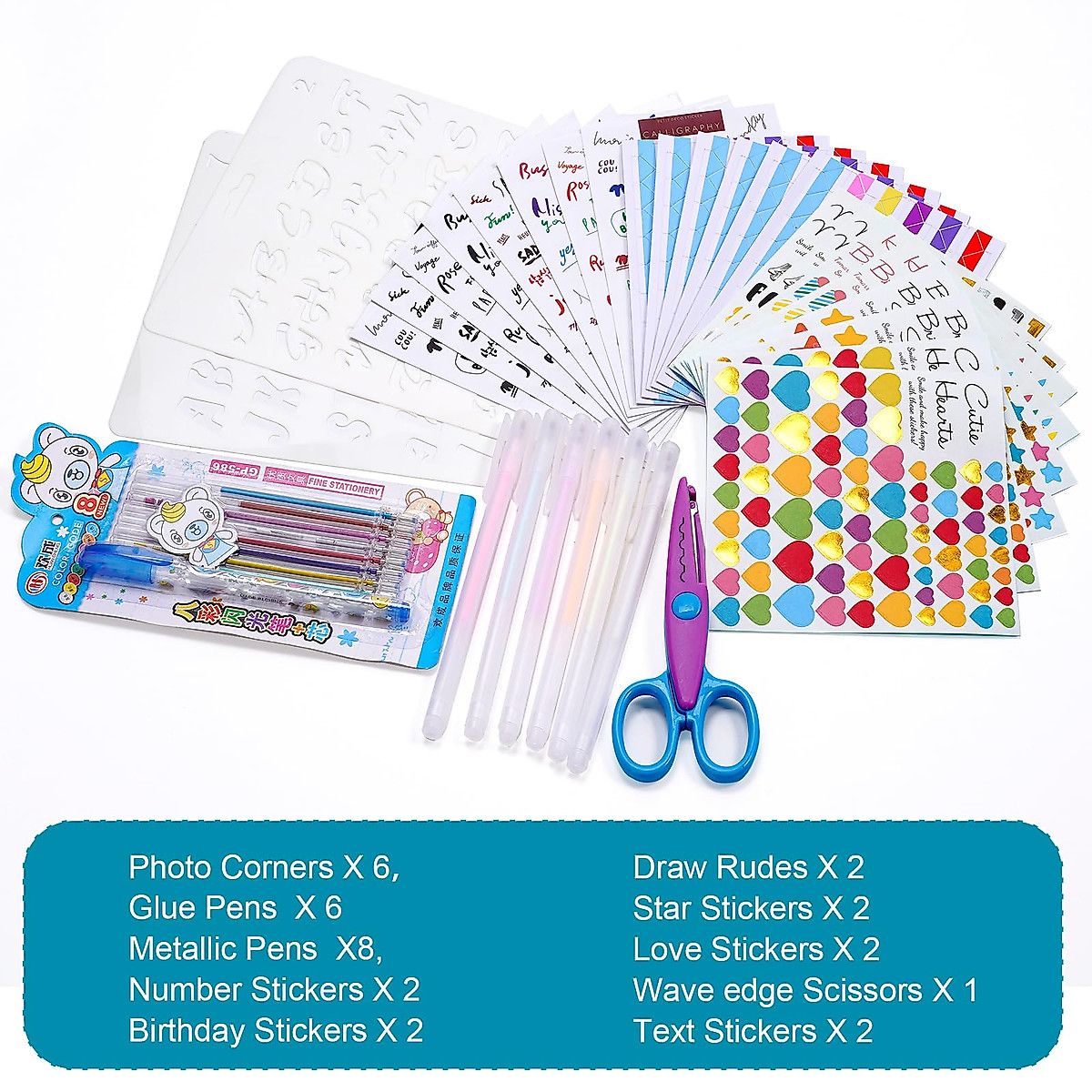 COMBIUBIU Scrapbooking Supplies for our adventure book, Travel Journal,Wedding Planner, Memory Book,Guest Book,Scrapbooking Kit,Scrapbooking Tools for Photo Ablum Scrapbooking and Card Making