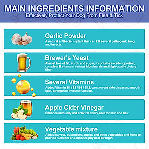 Advanllent Flea & Tick Prevention Supplement - Natural & Functional Flea Treatment for Dogs Soft Chew - Help with Dog Flea and Tick Treatment, Coat Smooth, Immune Health - 90 Count Flea Chewables