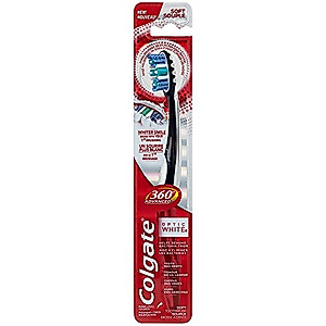 Colgate 360 Optic White Toothbrush, Soft, 1 Count